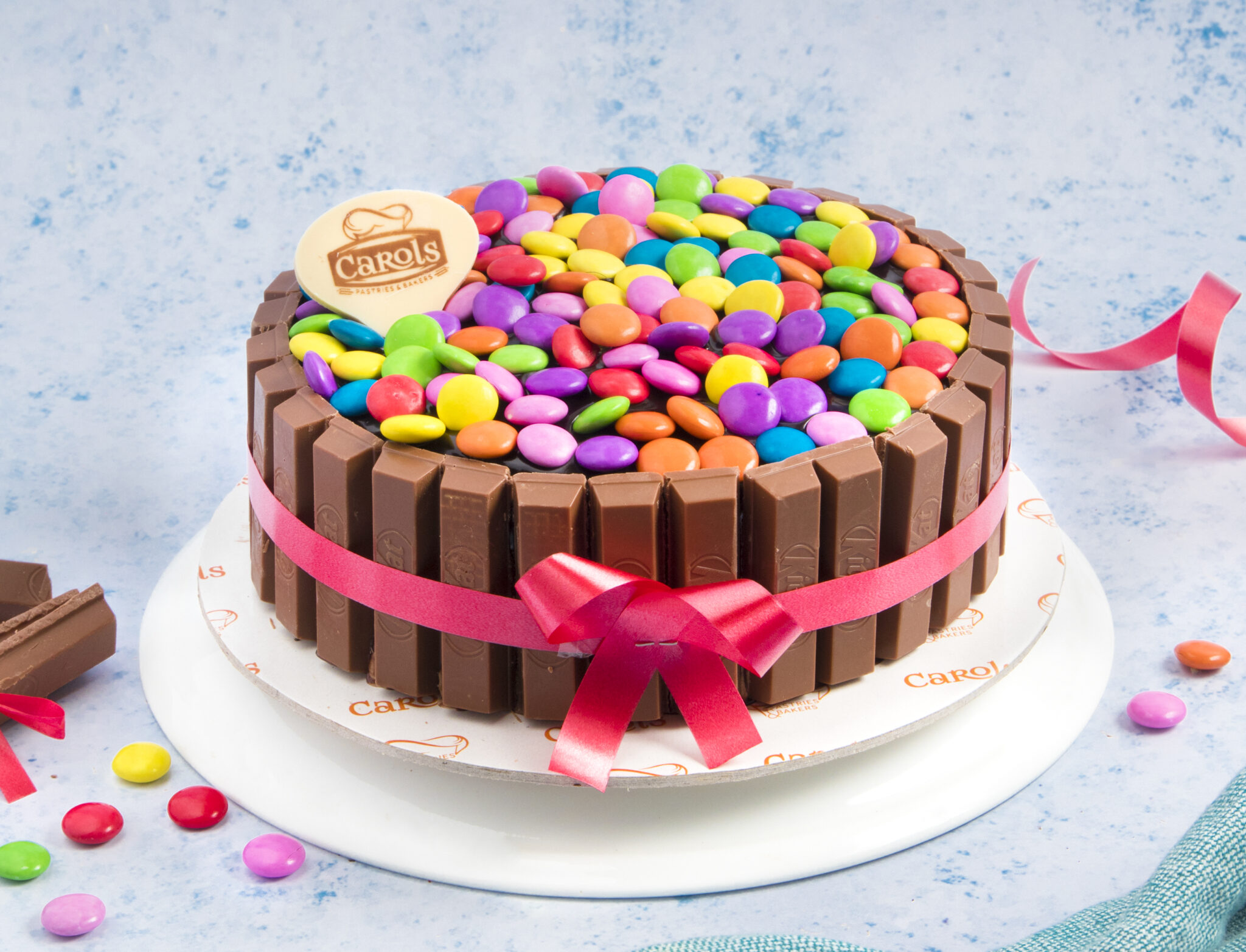 Chocolate KitKat Gems Cake - Carols Pastries and Bakers